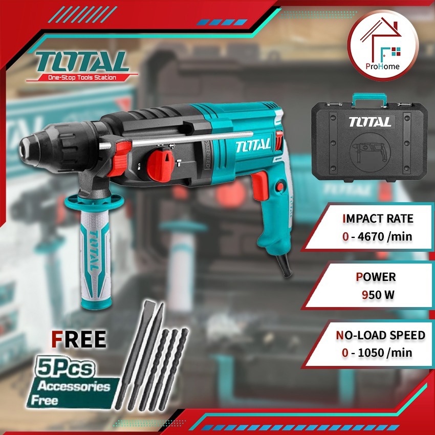 TOTAL TH309288 28MM Rotary Hammer 950W / 3 in 1 Rotary Hammer Max ...