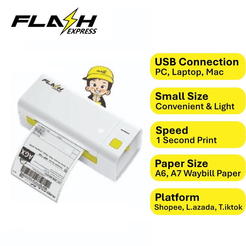 [Brand FlashExpress] New Courier Thermal Printer Airway bill Printer A6 ...
