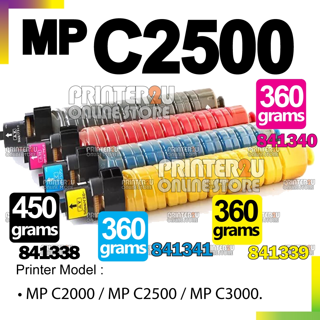 Compatible Ricoh MP C2000 C2500 C3000 MPC2000 MPC2500 MPC3000 Black ...