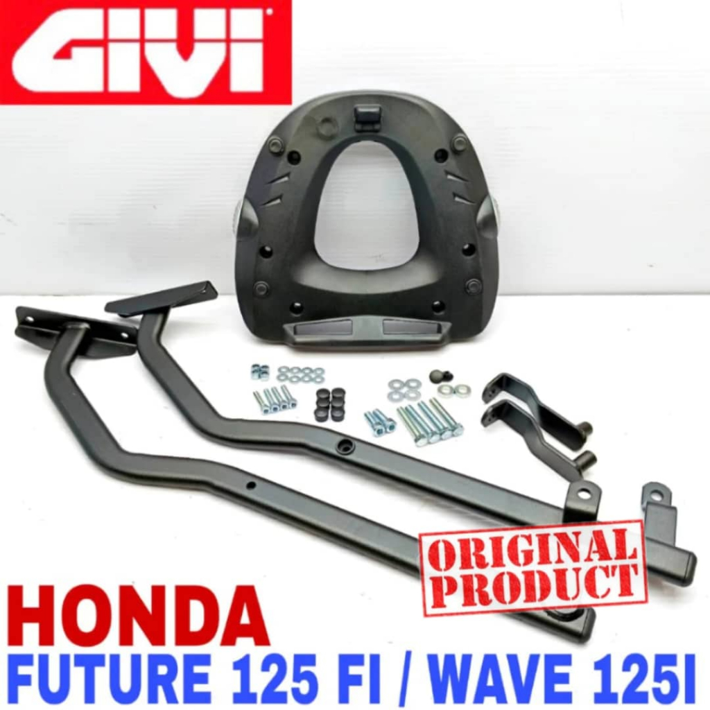 MONORACK GIVI ORIGINAL HONDA FUTURE 125 FI WAVE 125I BOX GIVI TOPBOX BOX ALUMINIUM ACCESSORIES ...