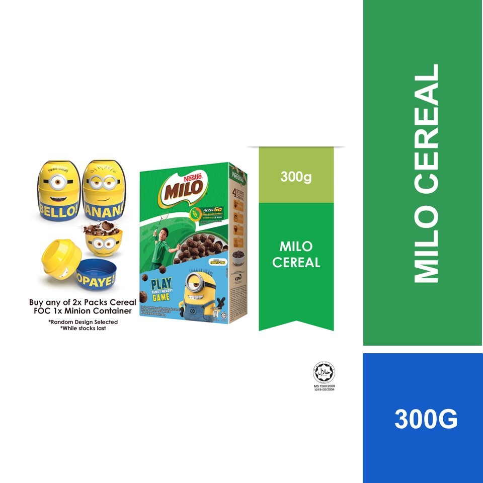 NESTLE MILO Cereal (300g) FOC Minion Bento Container | Shopee Malaysia