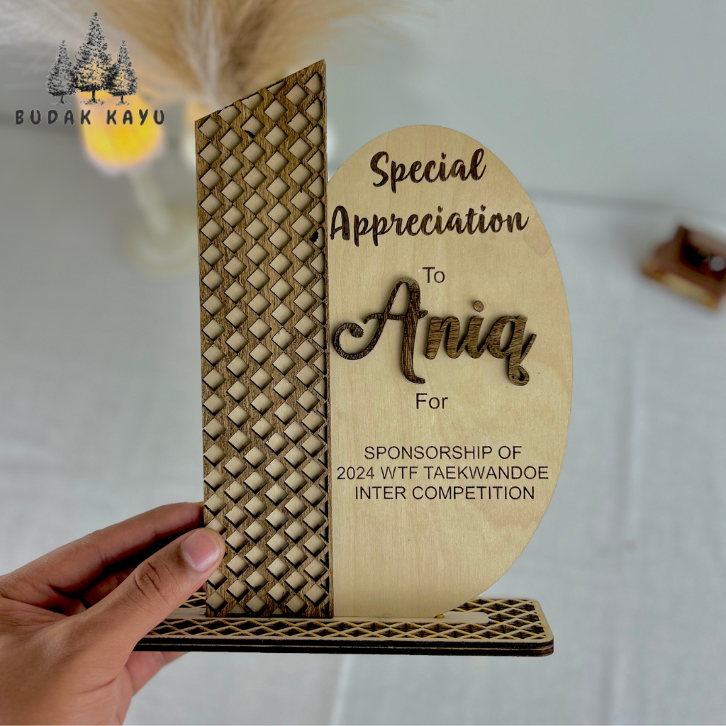 Plaque 3D Award menarik FREE BOX/TROFI 3D KAYU MURAH CUSTOM DESIGN ...