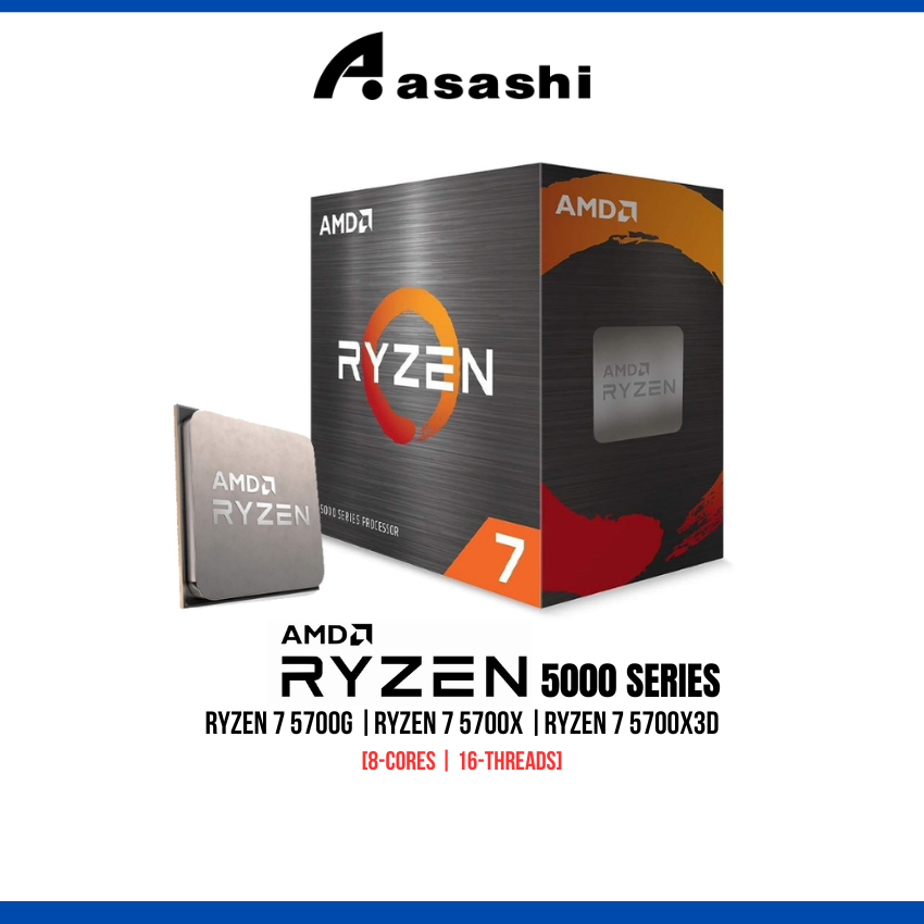 AMD Ryzen 7 5700G / 5700X / 5700X3D AM4 Processor (8-Cores/16-Threads) | AMD Ryzen 7 5000 Series ...