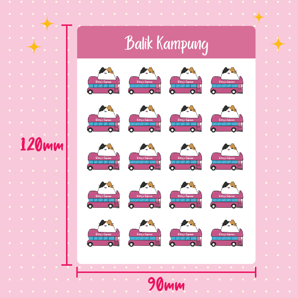 Balik Kampung Planner Sticker | Icon sticker for planner | Shopee Malaysia