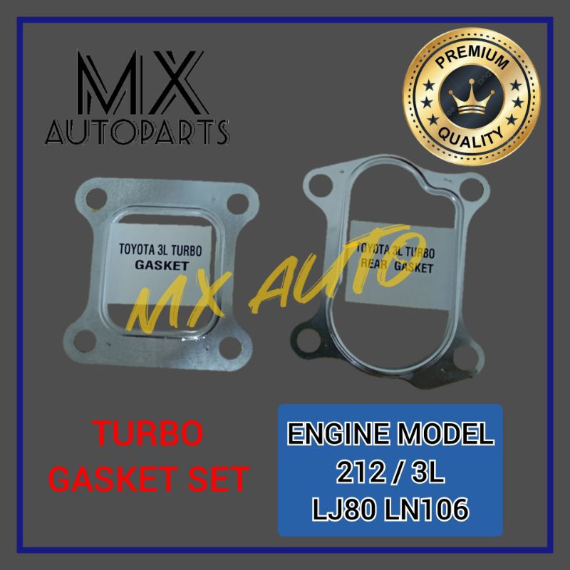 TURBO GASKET SET TOYOTA HILUX LN106 DYNA LH80 ENGINE MODEL 3L 2L2 ...