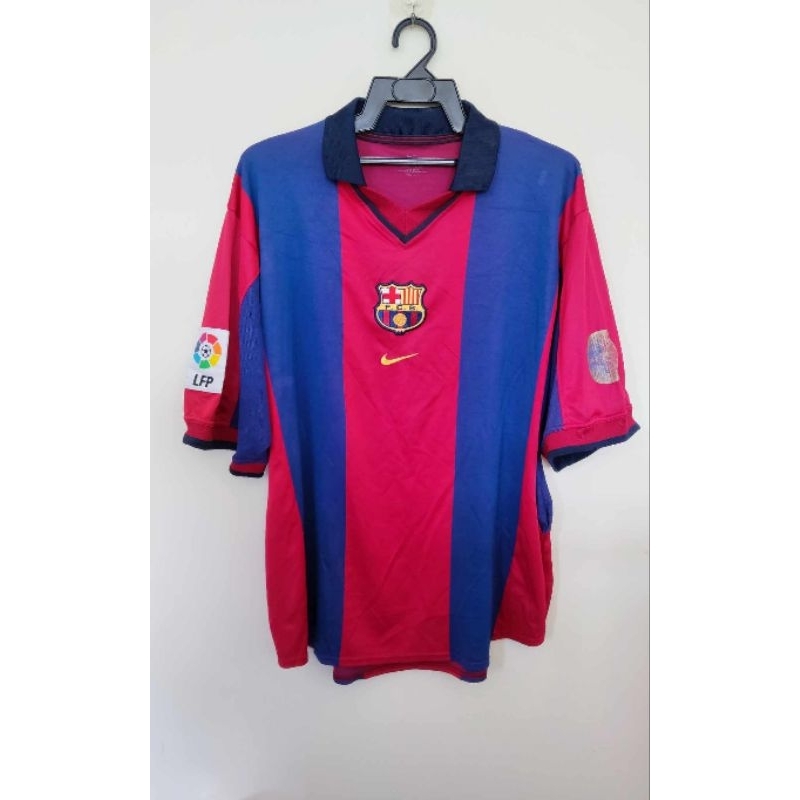 Original Barcelona Home Football Shirt 2000/01 Adults XL Nike Jersey ...