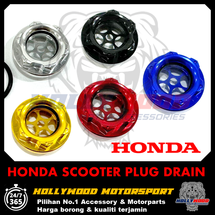 TRANSPARENT OIL DRAIN PLUG FULLY CNC ADV150 ADV160 VARIO150 VARIO160 ...