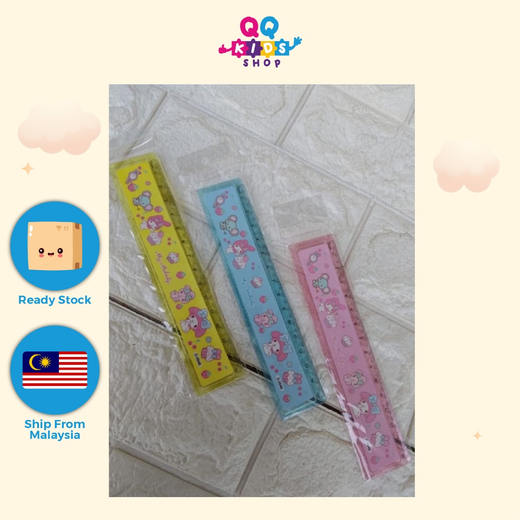 Fancy Plastic Sanrio Ruler 15cm | Shopee Malaysia