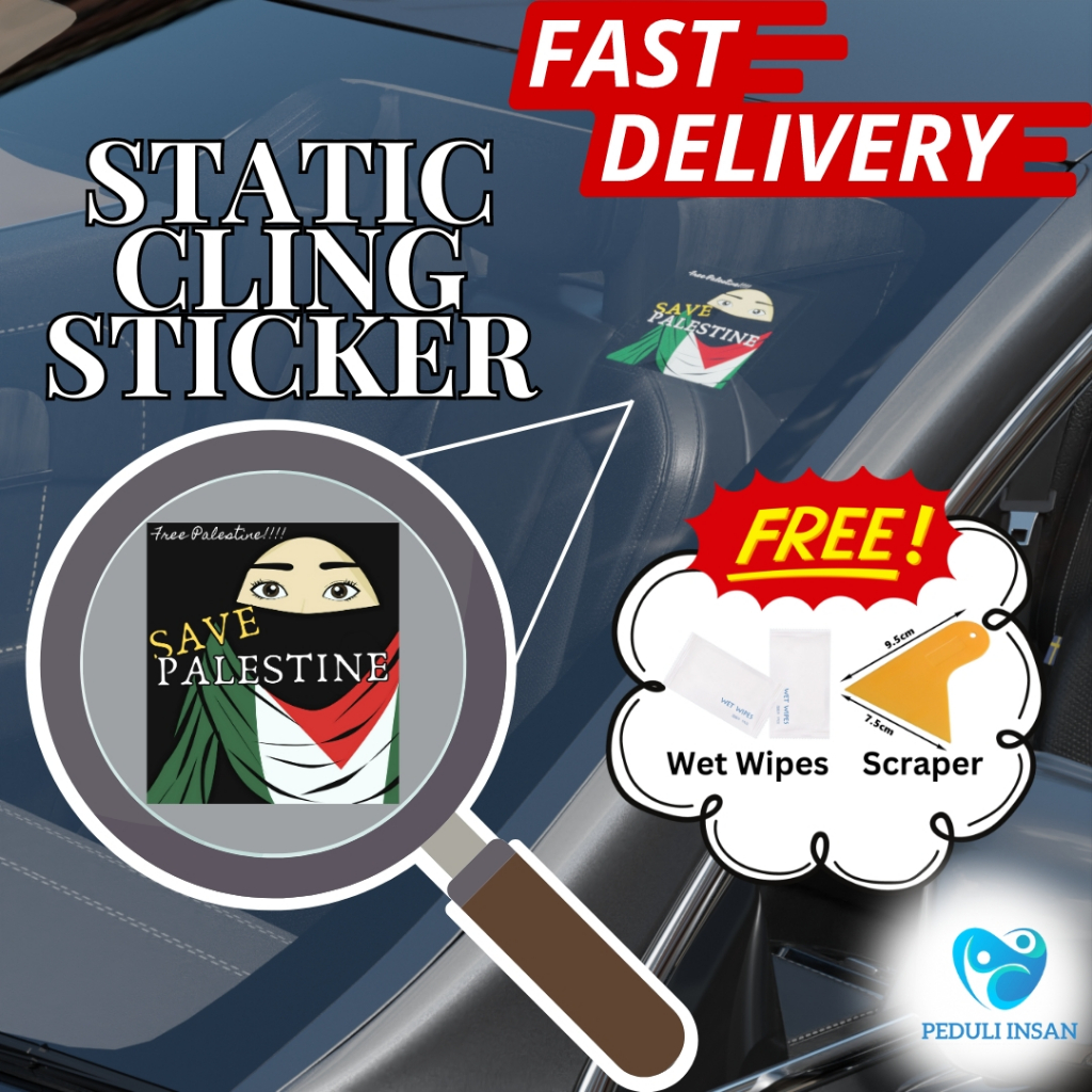 {Buy to Donate} Palestinian Girl STATIC CLING WINDSHIELD STICKER | Free ...