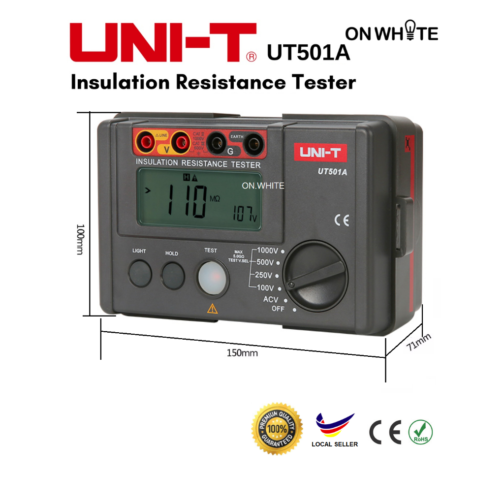 UT500 Series Insulation Resistance Testers Models in UT500 series ...