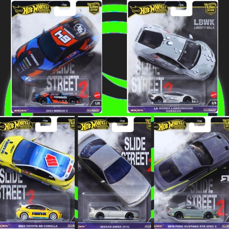 Hot Wheels PREMIUM 2024 SLIDE STREET 2 set of 5 | Shopee Malaysia