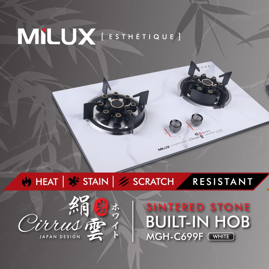 Milux Cooker Hob MGH-C699F White/Black with Jet Pro 9+ Burner | Shopee ...