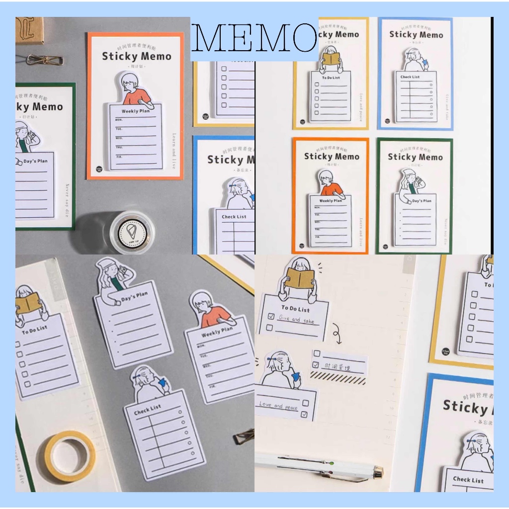 Sticky Memo / Cute Illustration Sticky Note Mini Memo 30 Sheets ...