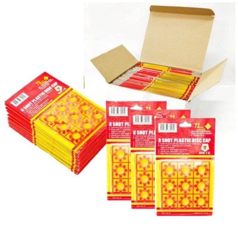 KR8469 5Card Bullet Super Cap Gun/8 Shot Plastic Disc Cap | Shopee Malaysia