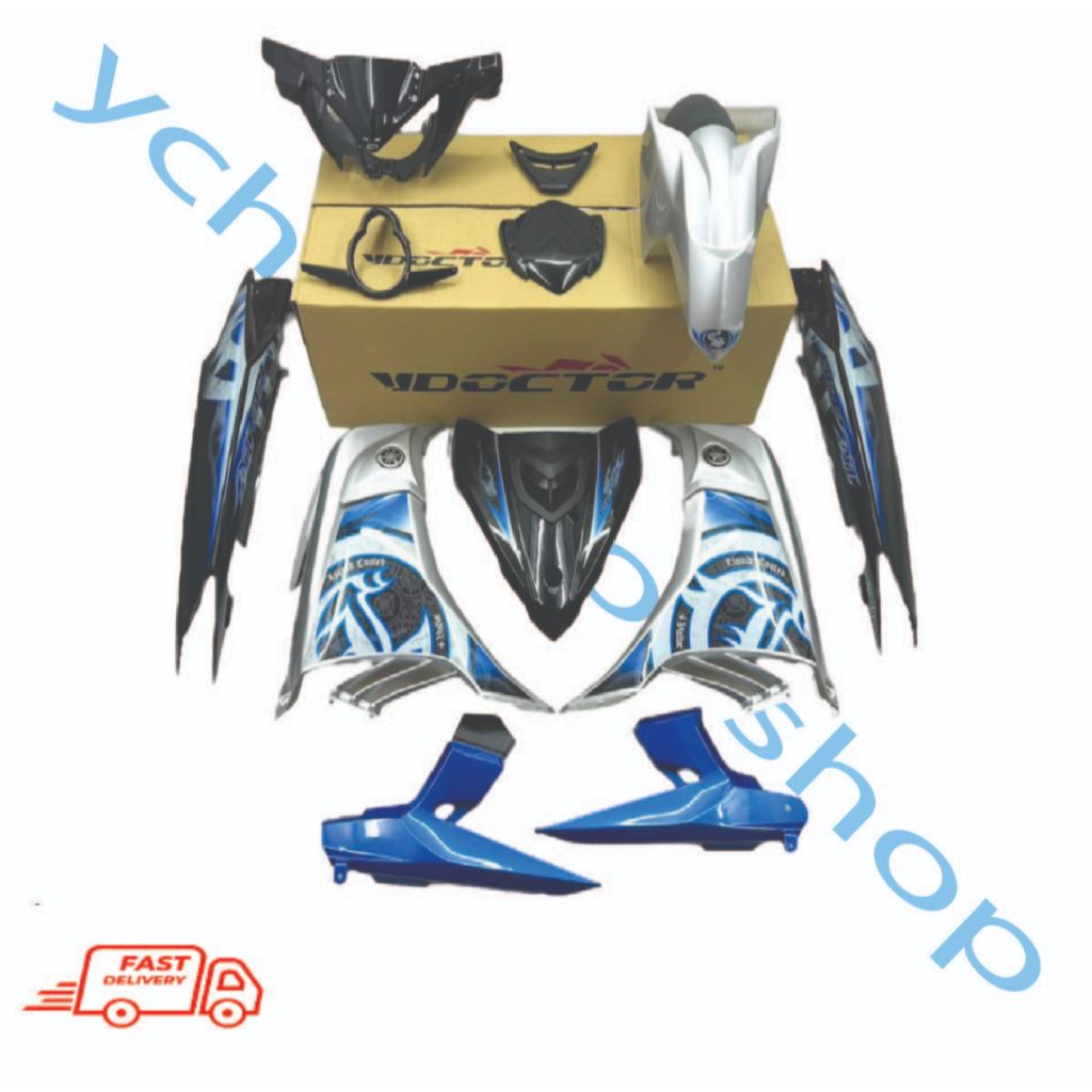 YAMAHA LC 135 LC135 V4 V5 V6 V7 DOCTOR NEW DESIGN 2024 BATIK HITAM ...