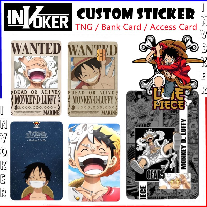 MONKEY D LUFFY - Touch n Go Card Sticker / TNG CARD Sticker / Bank Card ...