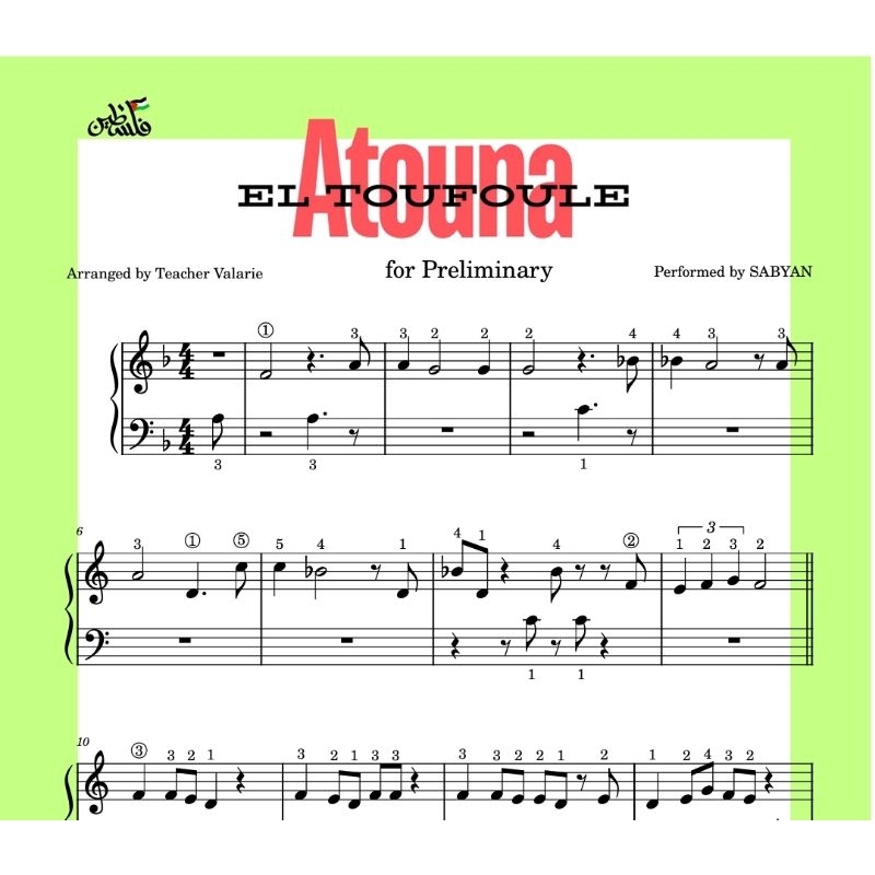 Atouna Le Toufoule Atuna Tufuli ~ Piano PDF file, bagi email sa kirim ...