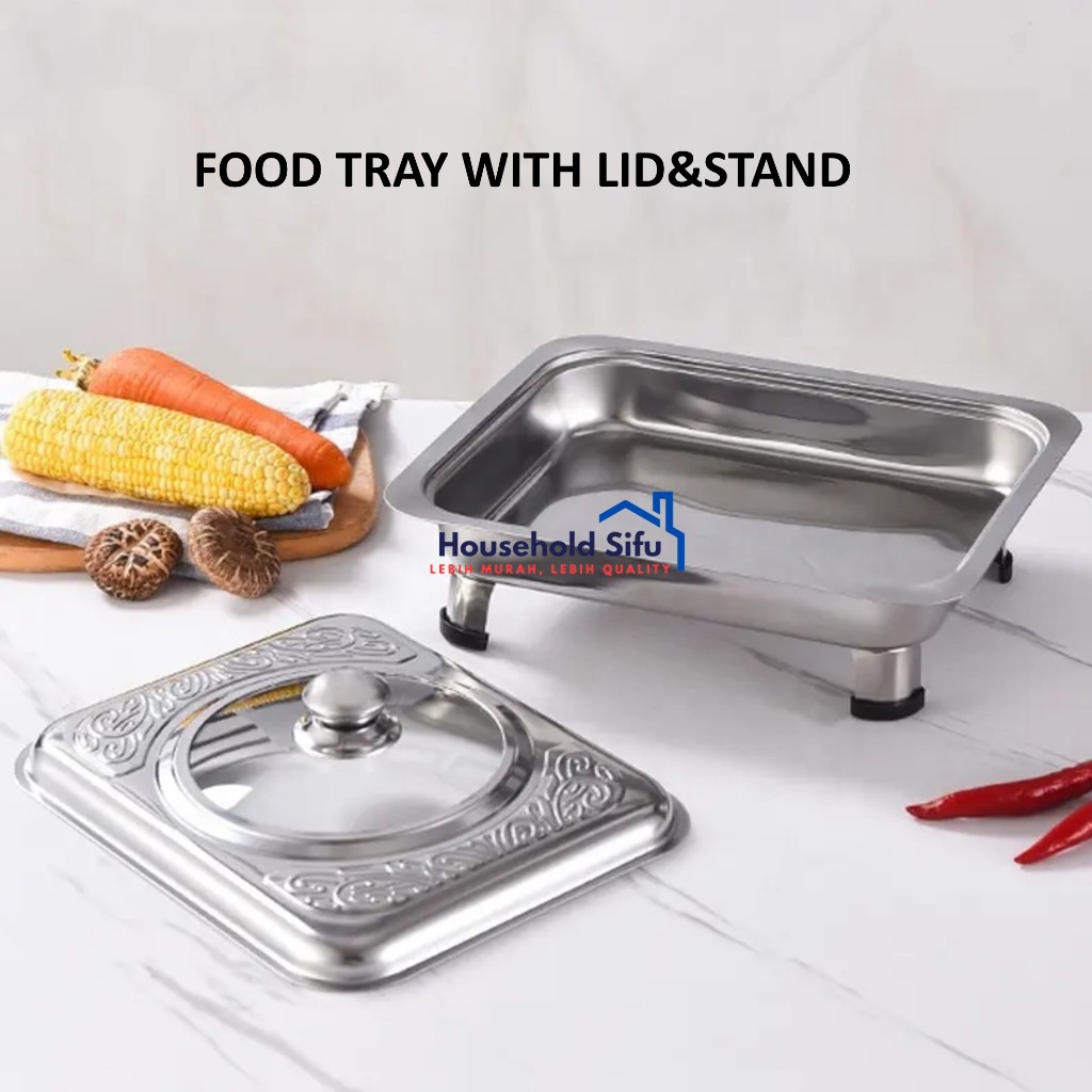 Buffet Tray Food Tray With Lid Serving Tray Chafing Dish Kenduri Tray ...