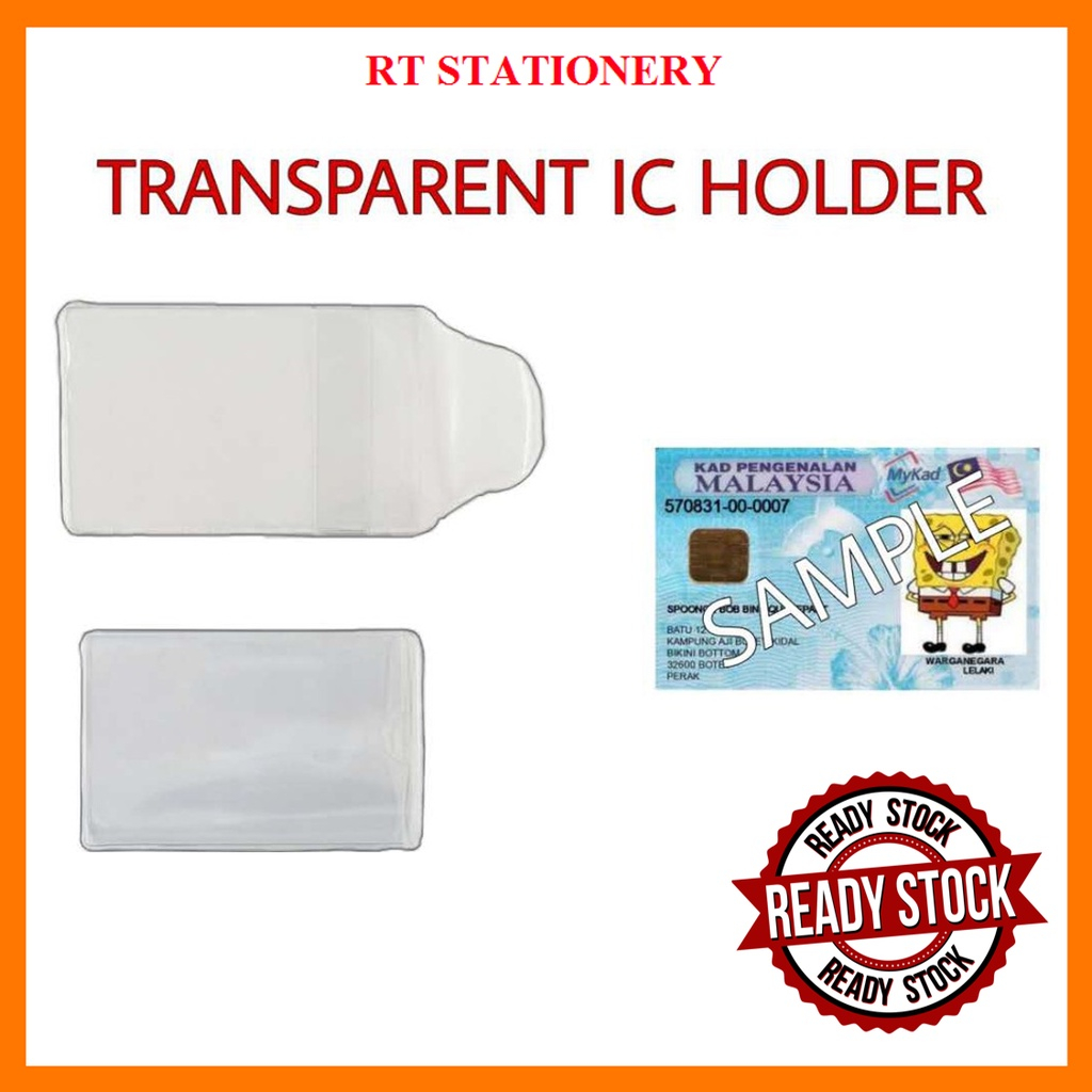 PVC Transparent IC Holder / Badge Name Card Holder / Clear ID Cover ...
