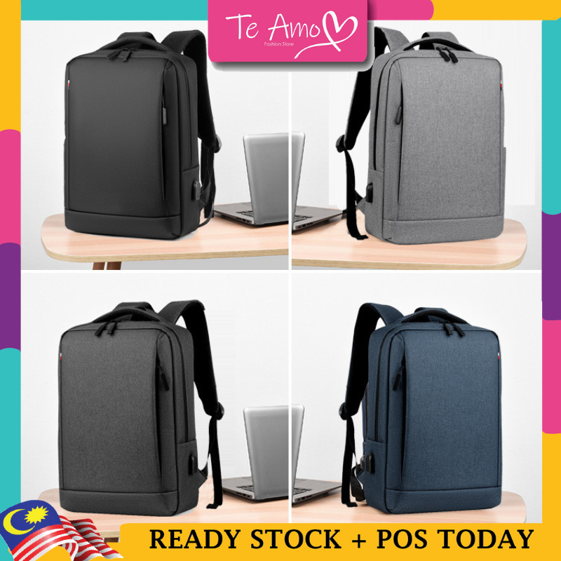 Office Business Waterproof Backpacks Laptop Computer 14" USB Large ...
