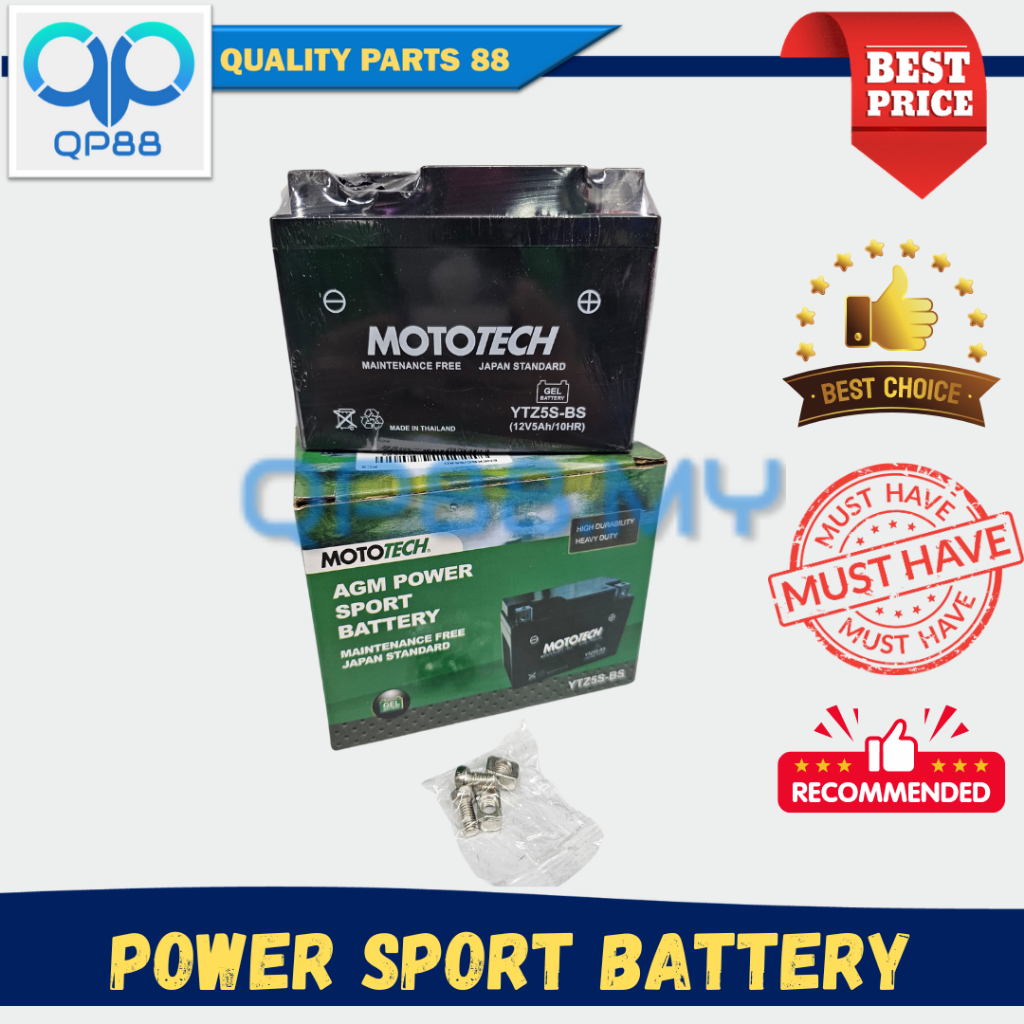 Mototech AGM Power Sport Battery | Shopee Malaysia