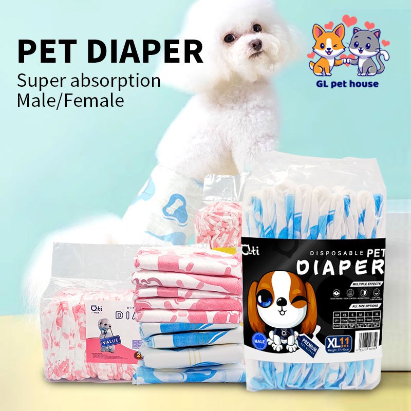 Pet Cat Diaper Dog Diaper For Female&Male Pet Leakproof Nappies XXS XS ...