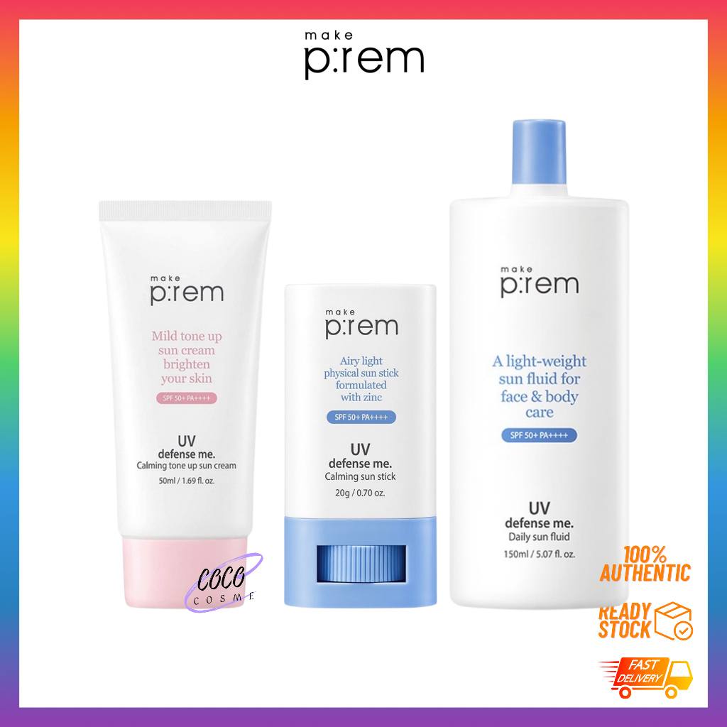 MAKE PREM UV Defense Me Calming Tone Up Cream / Calming Sun Stick ...
