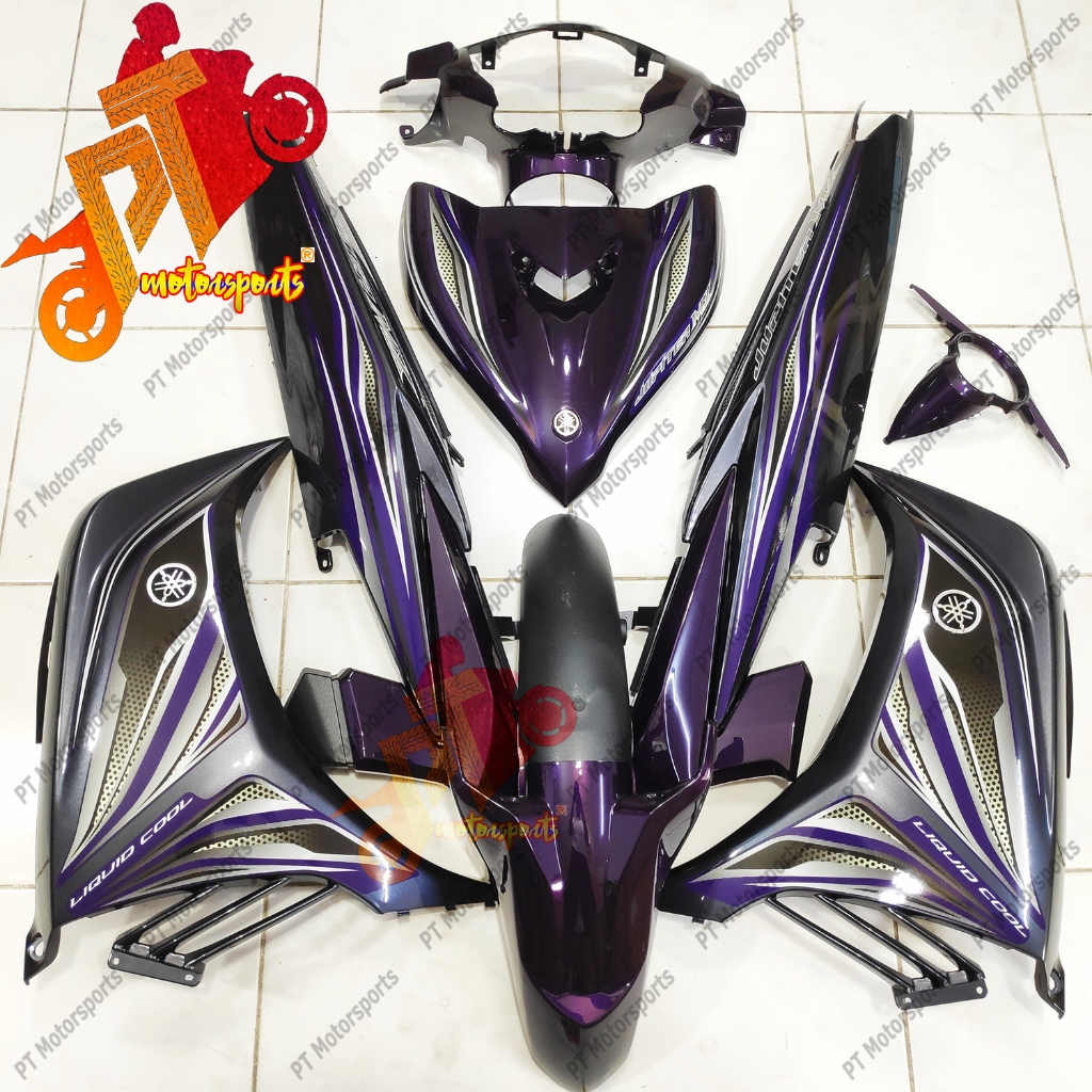 Yamaha LC 135 V2 V3 V4 V5 V6 V7 Aura Cover Set Bodyset Grey Purple MX ...