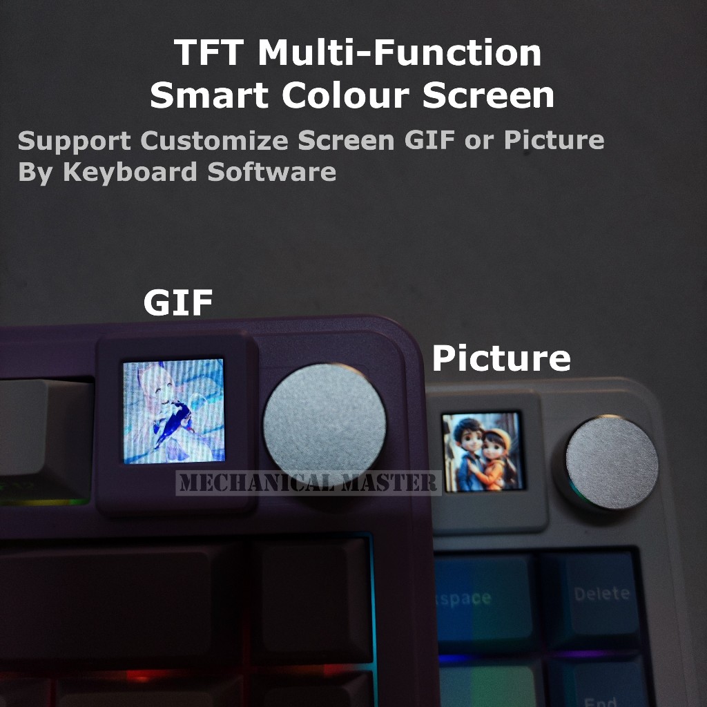 [GIF Screen] XINMENG M75 Pro Creamy Switch RGB Mechanical Keyboard Hot ...