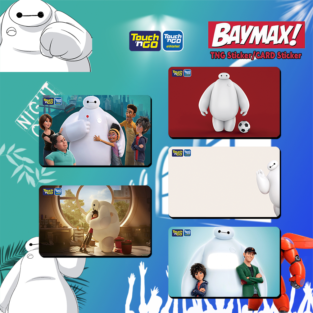 Baymax TNG Pelekat - Tng Touch N Go/Bank kad pelekat pelindung (Beli 4 ...