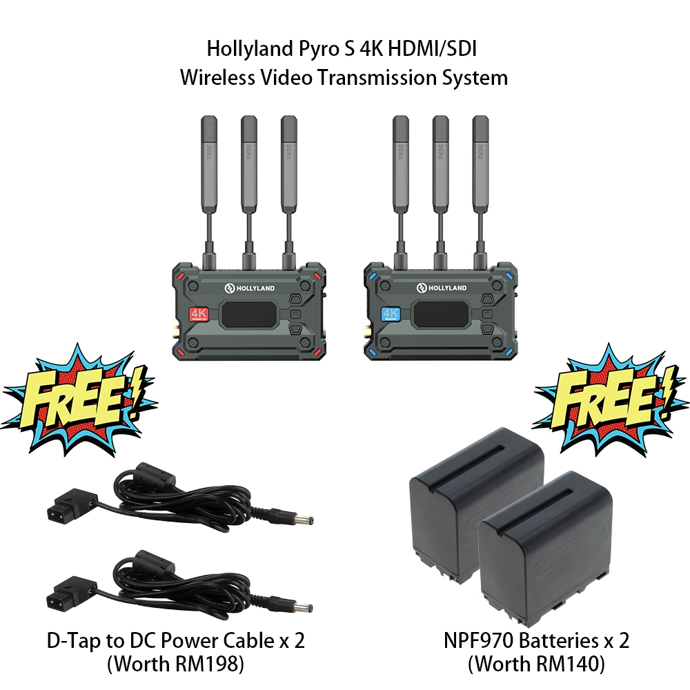 Hollyland Pyro S 4K HDMI/SDI Wireless Video Transmission System | Shopee Malaysia
