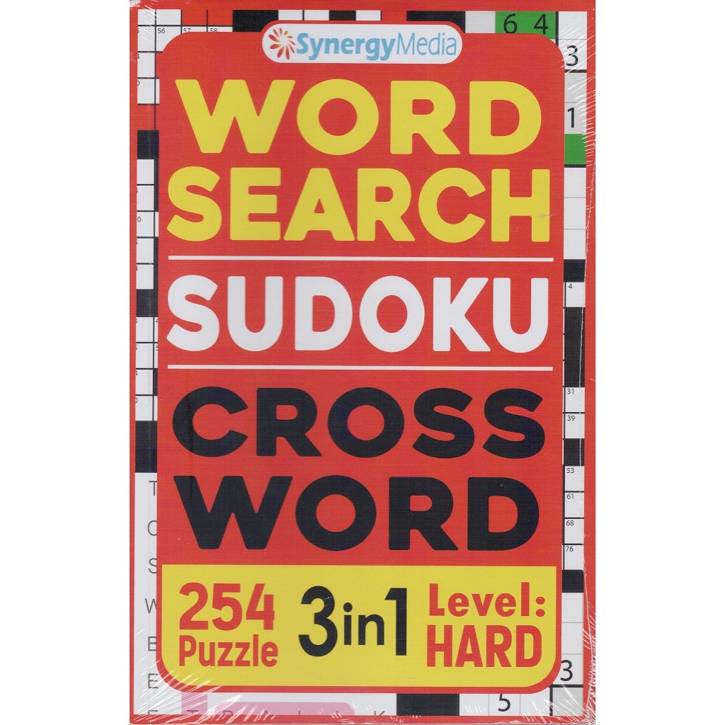WORD SEARCH SUDOKU CROSS WORD 2 ( 3 IN 1 , 254 PUZZLE LEVEL : HARD ...