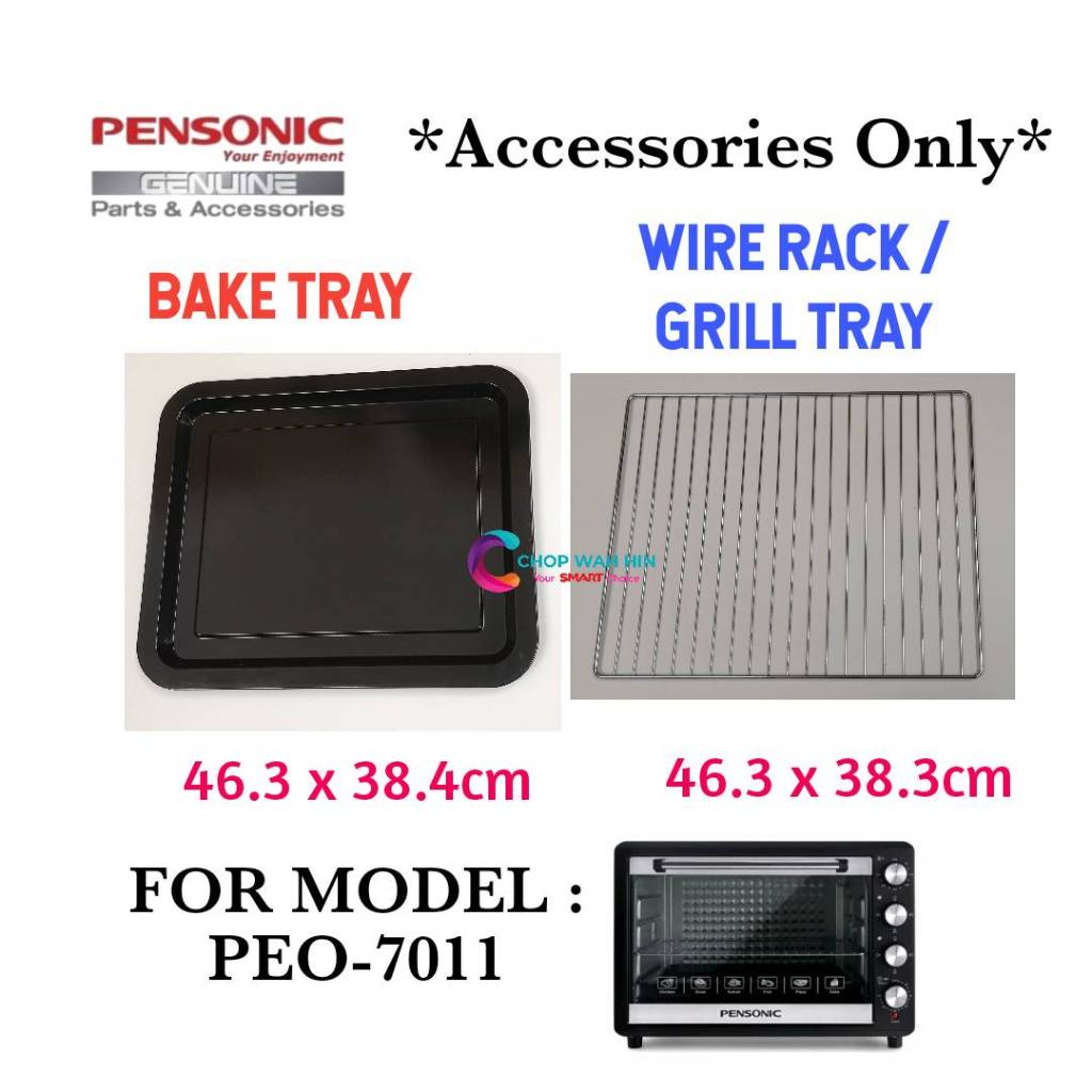 BAKE TRAY/BAKE PAN | GRILL TRAY/WIRE RACK FOR 70L OVEN PENSONIC PEO ...