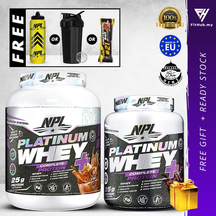 NPL Platinum Whey + 4.4lbs/2.2lbs (2KG/1KG) - Muscle Gain ,Casein ...