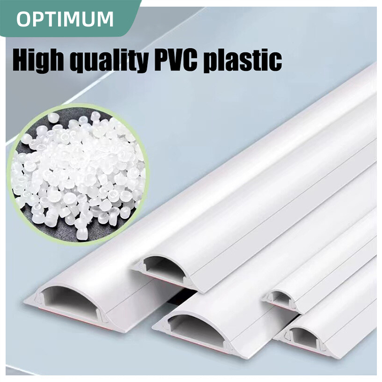 1M Self-Adhesive Raceway Wall Cord Duct Cover Cable Duct/Trough PVC ...