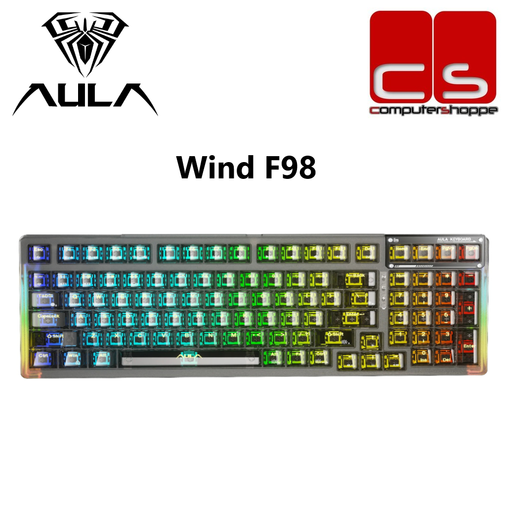 AULA F98 Transparent Gasket Gaming Wireless RGB Mechanical Keyboard ...