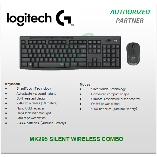 Logitech Mk295 Silent Wireless Combo Work In Silence With 90 Less Clicking And Typing Noise