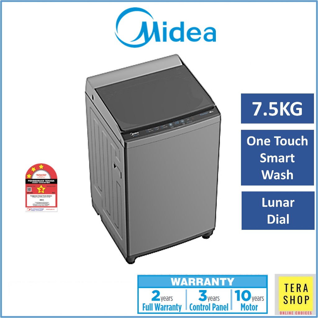 Midea MA100W75 Fully Auto 7.5KG Washing Machine Mesin Basuh | Shopee ...
