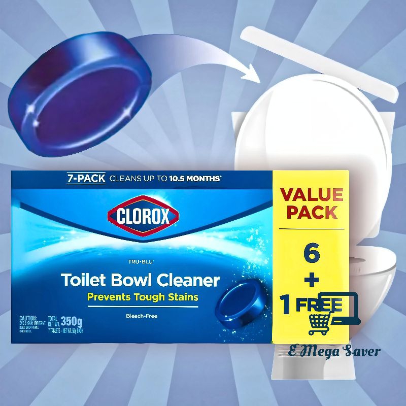 Clorox Tru-Blu Automatic Toilet Bowl Cleaner Tablets 50g x 7s | Shopee ...