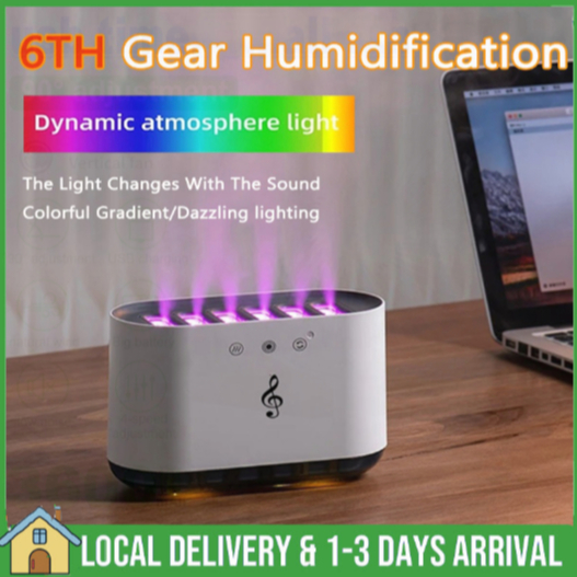 900ML Air Humidifier with Dynamic Pick Up Lights 6 Nozzles Heavy Fog ...