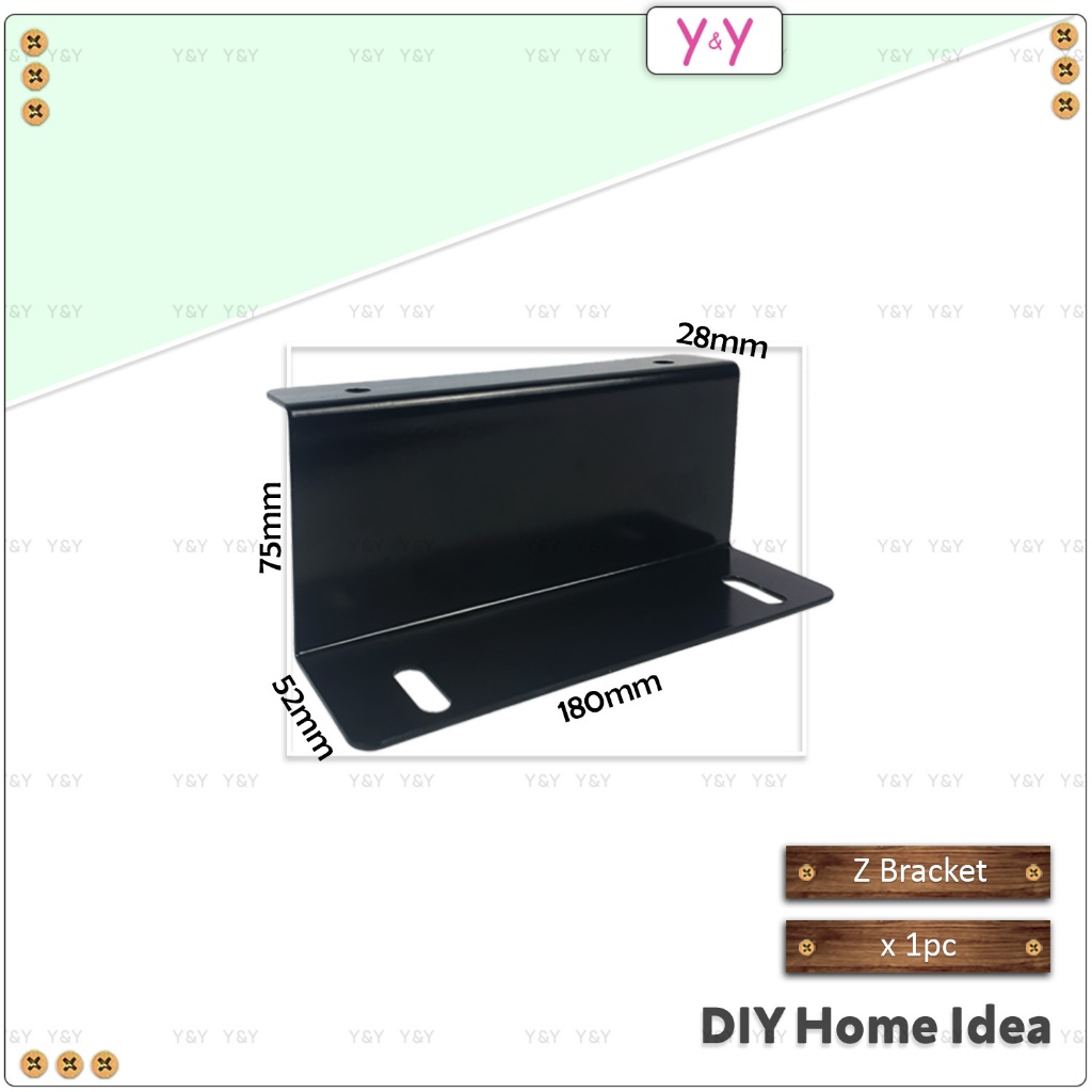 Y&Y Eco 52mmx75mmx180mm Z Holder Support Furniture Bracket / Z Shape ...