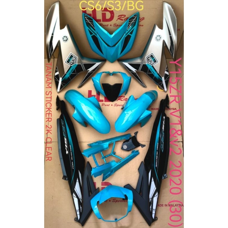 Y15zr V2 Cover Set Design 2020(30) CS6/S3 /BG Siap Tanam Sticker 2K ...
