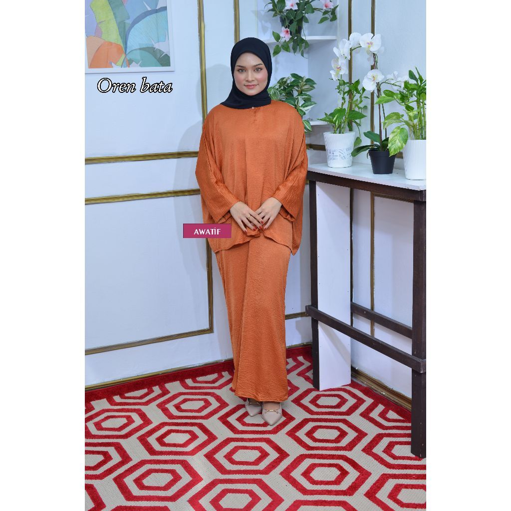 Baju Kurung Ironless Satin Baggy Kurung Baju kurung Muslim Wear Baju ...