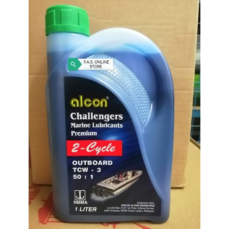 ALCON CHALLENGERS MARINE LUBRICANTS PREMIUM 2 CYCLE OUTBOARD TCW-3 1L ...