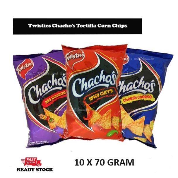 Twisties Chacho's Tortilla Corn Chips 10 x 70 Gram | Shopee Malaysia