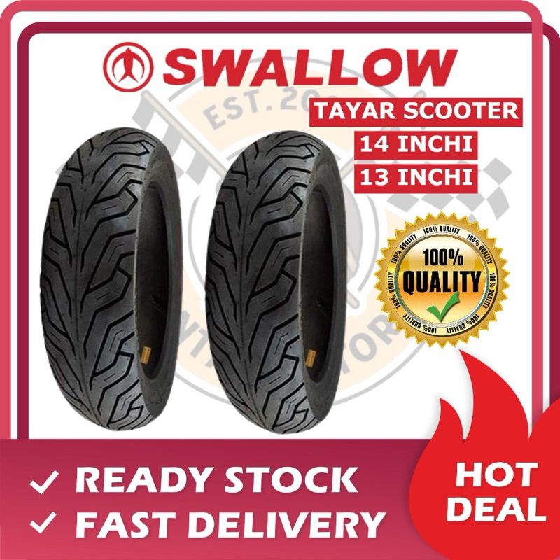 SWALLOW SC109 TYRE TUBELESS TIRE TAYAR TIUBLESS 14 INCHI SCOOTER NVX XMAX NMAX TYRE MAXXIS CORSA ...