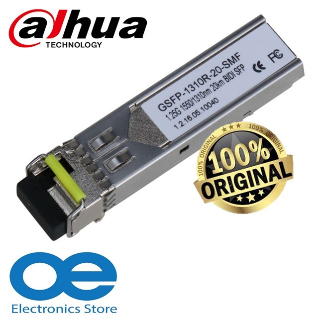 DAHUA SFP-1310T-20-SMF / SFP-1310R-20-SMF Gigabit Optical Module ...