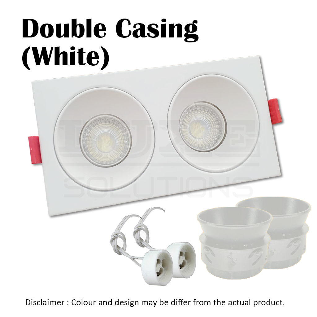 LED Recessed Eyeball Fitting Casing Complete Set with GU10 bulb and ...