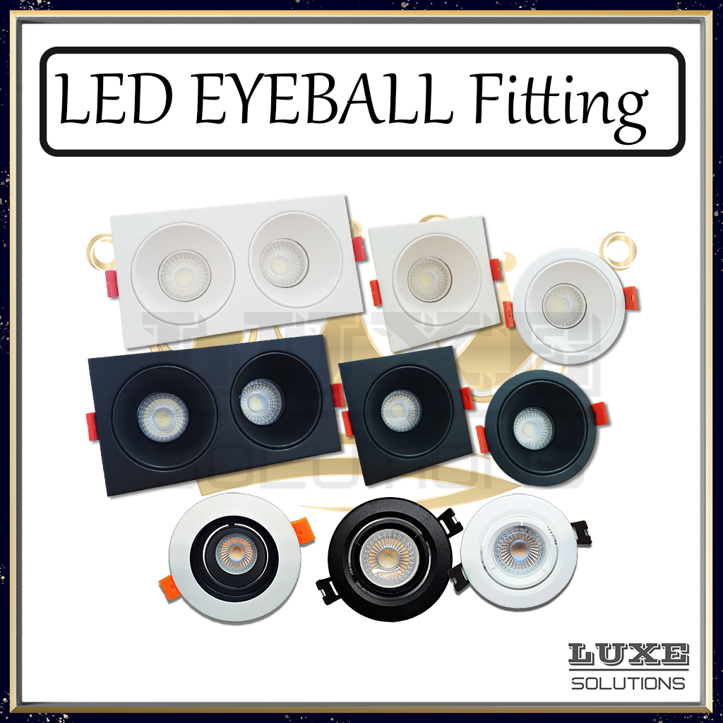 Recessed Eyeball Fitting Casing with Holder Adjustable Frame | Shopee ...