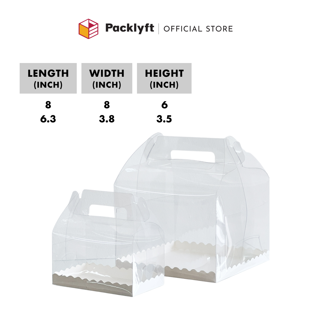 Packlyft PVC Transparent Handle Cake Box with Inner Tray | Shopee Malaysia
